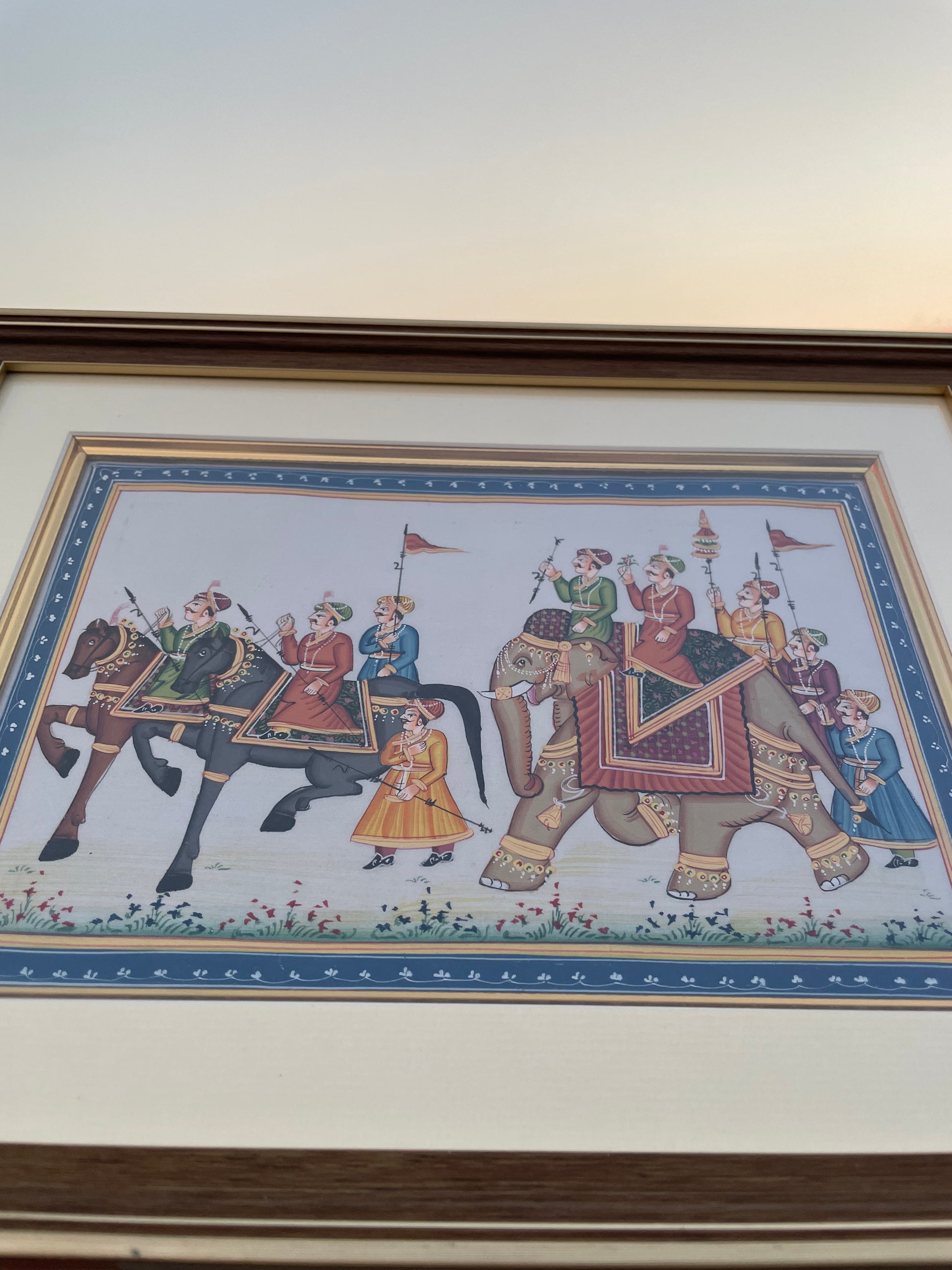 Set of Two Royal Procession Hand-Painted Rajasthani Artwork – Traditio ...